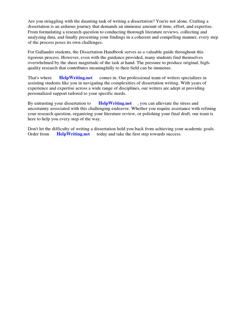 Gallaudet Dissertation Handbook | PDF | Thesis | World Wide Web