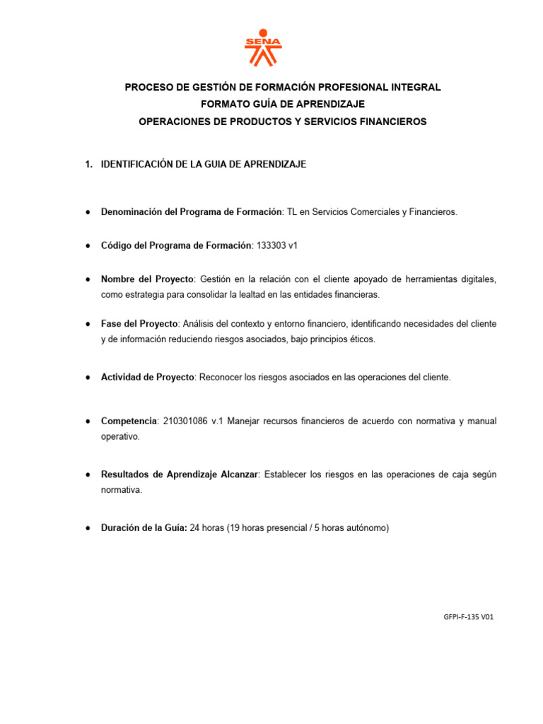 Guía 5 Operaciones de Productos Financieros | PDF | Bancos | Tarjeta de ...