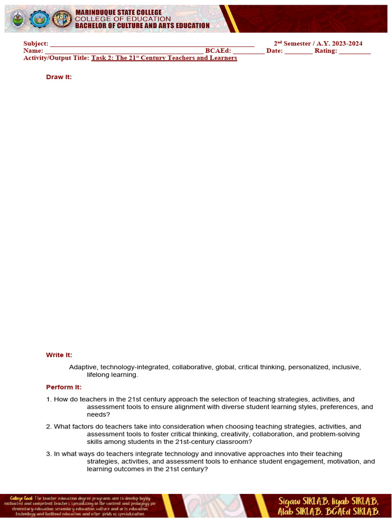 Task 2 | PDF | Learning | Critical Thinking