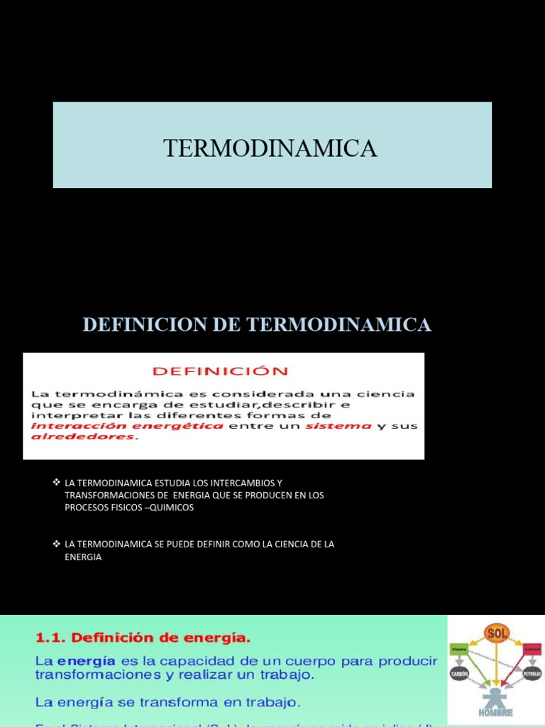 INTRODUCCION(DEFINICION DE TERMODINAMICA) | PDF