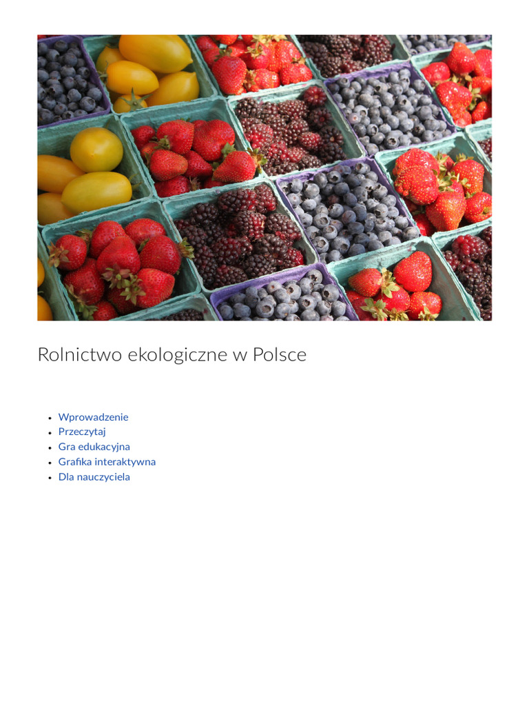 Rolnictwo Ekologiczne W Polsce | PDF
