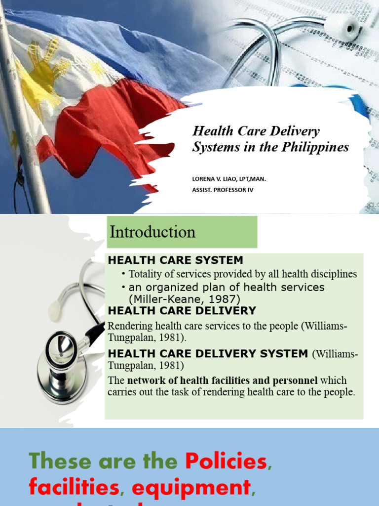 Health Care Delivery System Lecture For BSN 1 | PDF