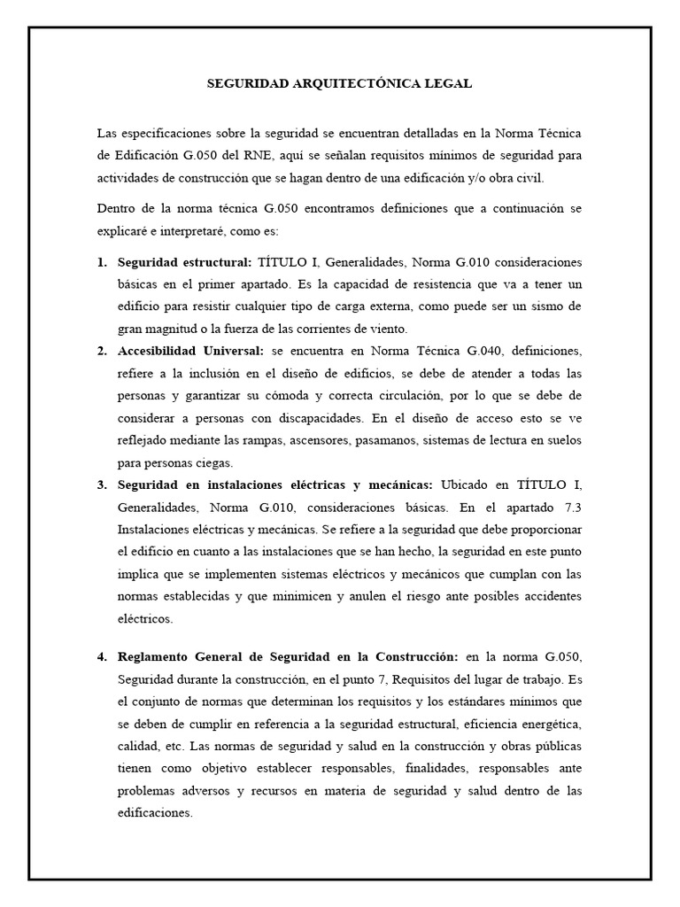Seguridad Arquitectónica Legal | PDF | edificio | Valores