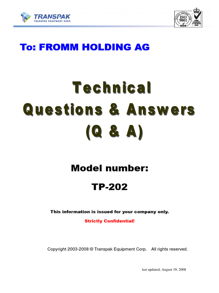 tp201 Technical Questions and Answers - 240306 - 101527 | PDF ...