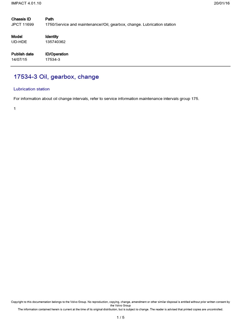 17534-3 Oil, Gearbox, Change Lubrication Station | PDF