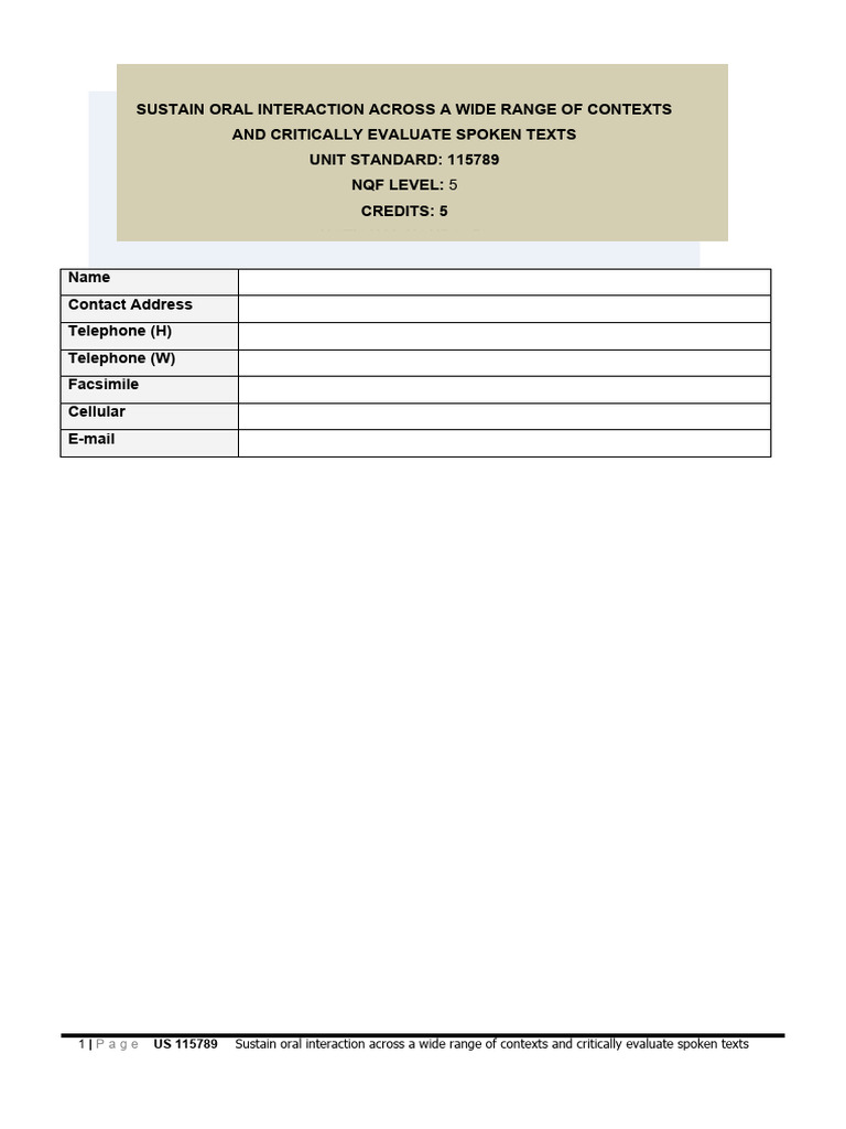 Learner Guide Pdf Communication Educational Assessment
