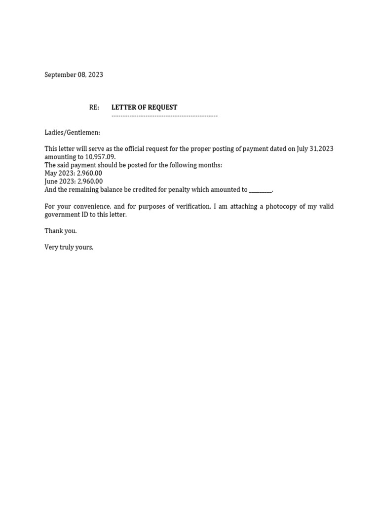 Request Letter Sss | PDF