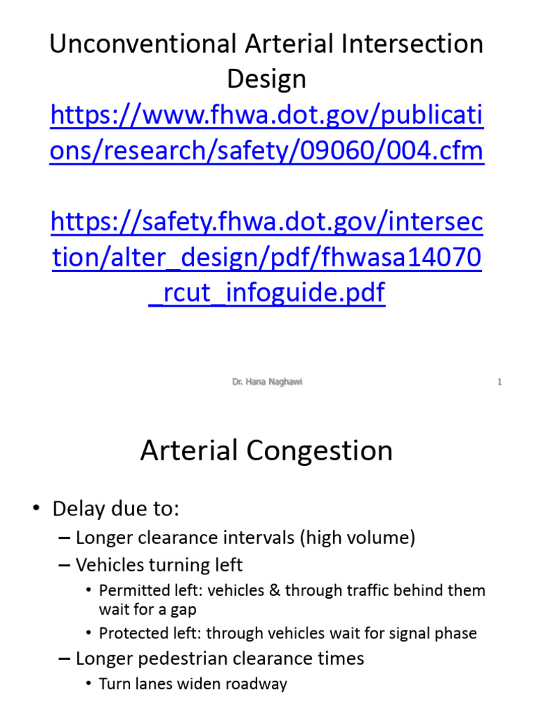 Unconventional Arterial Intersection Designs | PDF | Intersection (Road ...