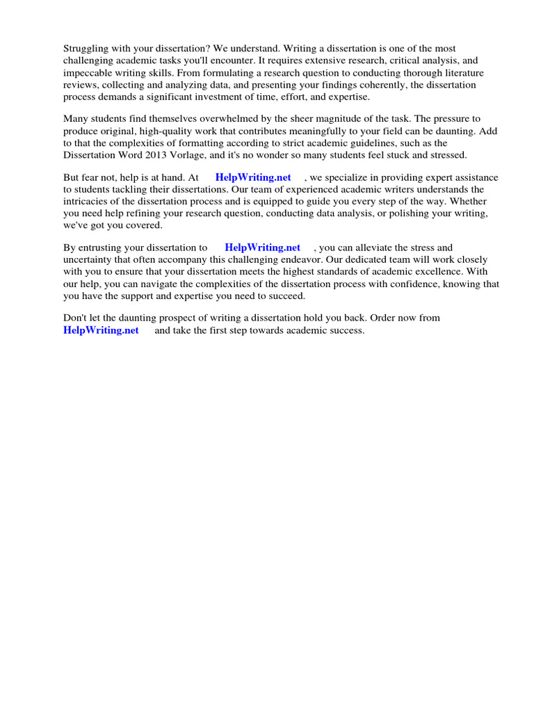 Dissertation Word 2013 Vorlage | PDF | Thesis | Essays