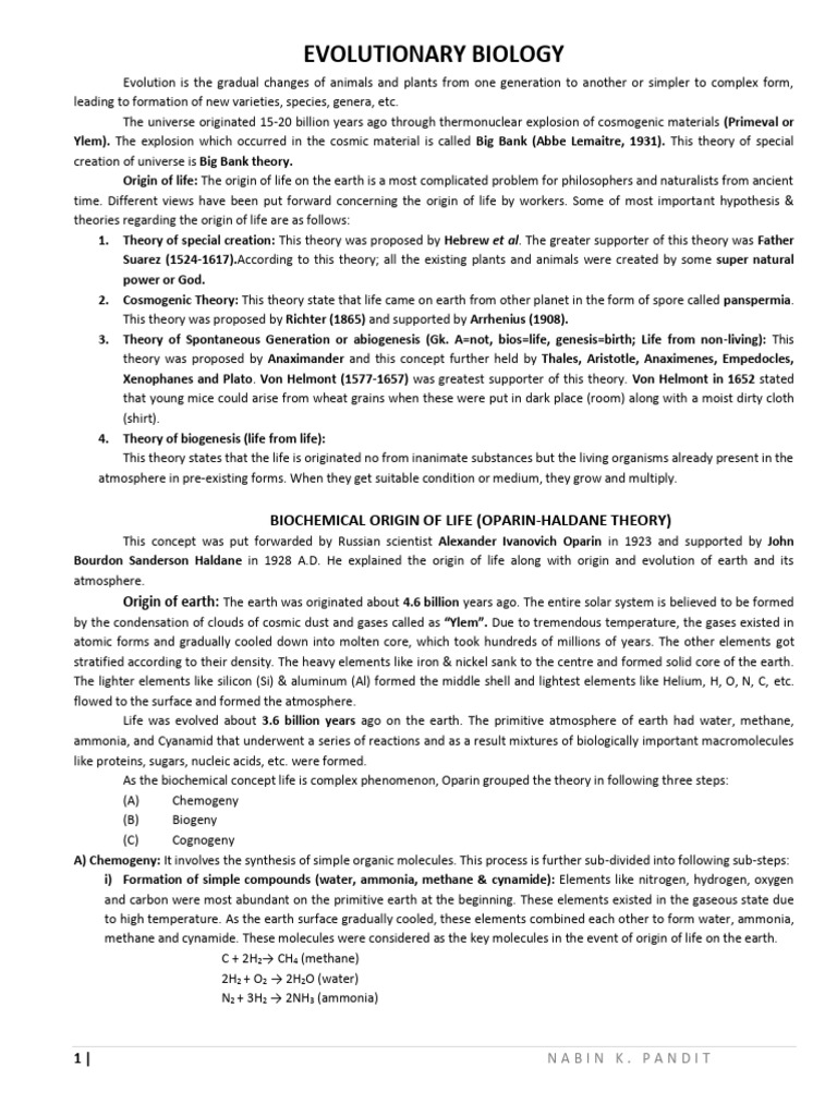 EVOLUTION New | PDF | Evolution | Genetic Variation