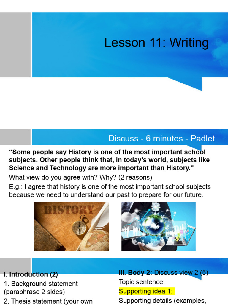 Lesson11 Writing Student | PDF | Argument | Reason
