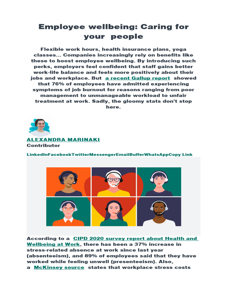 Enhancing Employee Wellbeing Strategies | PDF | Employment | Well Being