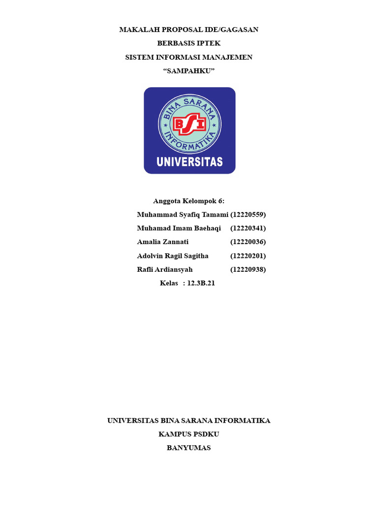 Makalah Proposal Sim | PDF | Seni | Teknologi & Rekayasa