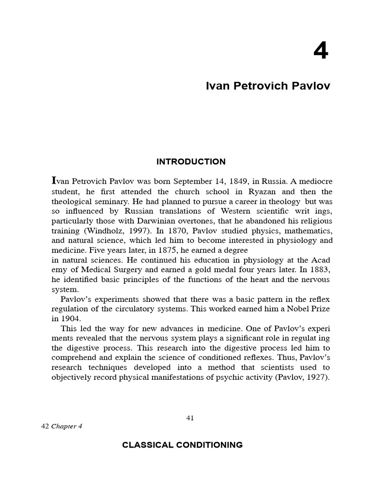Ivan Petrovich Pavlov Behaviourism (TEFL) | PDF | Classical ...