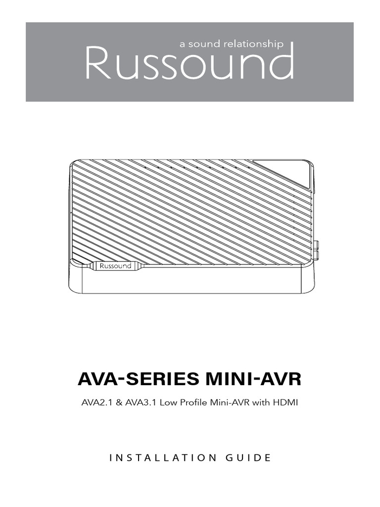 AVA-Series Amplifiers-InstallationGuide-r6 | PDF | Hdmi | Remote Control