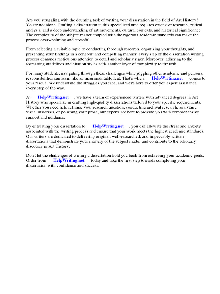 Dissertation Examples History of Art | PDF | Thesis | Paintings