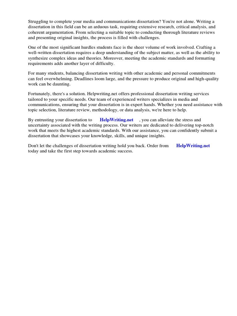 Media and Communications Dissertation Examples | PDF | Popular Culture & Media Studies | Social ...