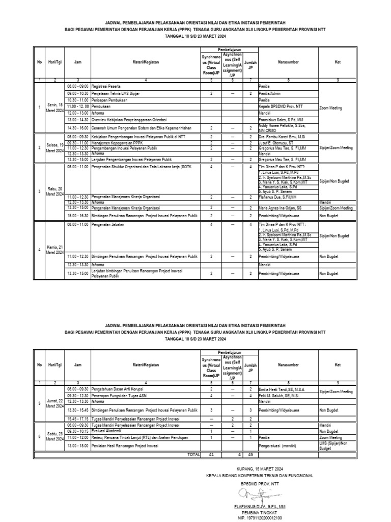Jadwal PPPK Angkatan 42 Ok | PDF