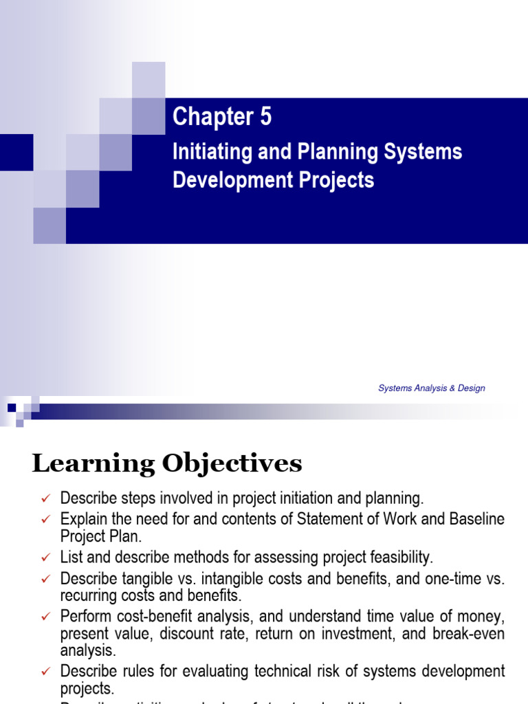 Chapter 5 Initiating and Planning Systems Development Projects | PDF | Net Present Value ...