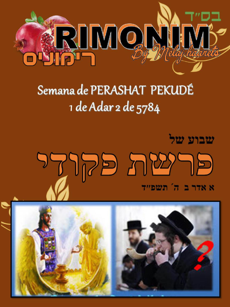 23 Rimonim Pekude 5784 | PDF