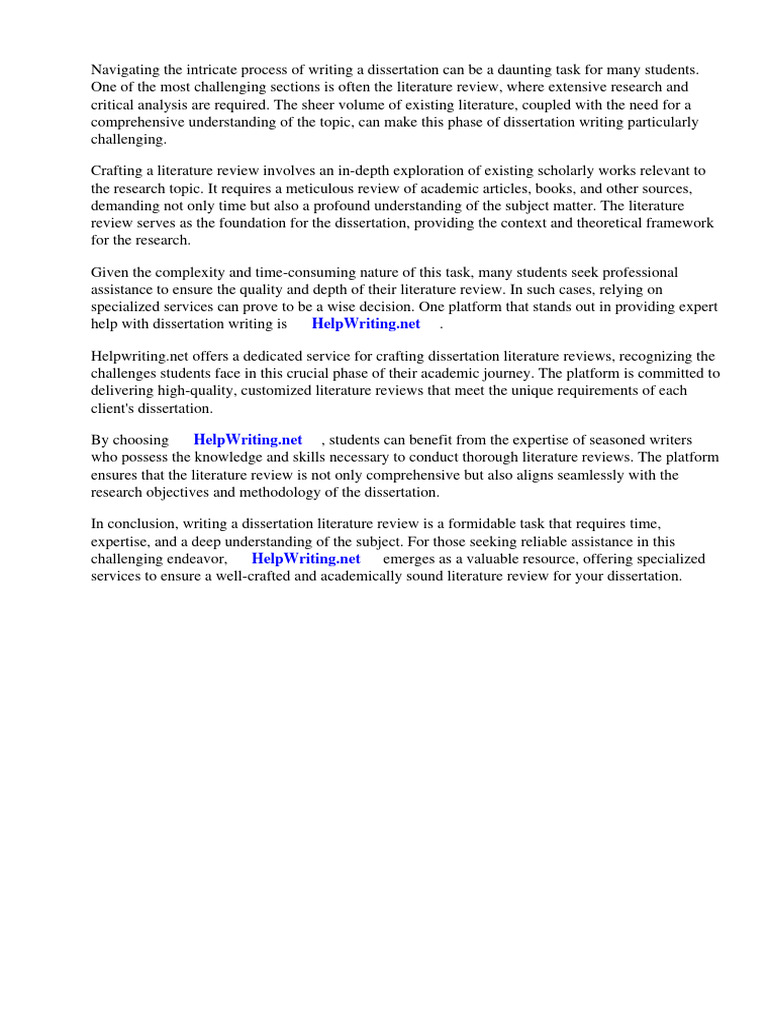 Dissertation Literature Review Guidelines | PDF | Thesis | Literature ... Dissertation Literature Review Guidelines | PDF | Thesis | Literature ...