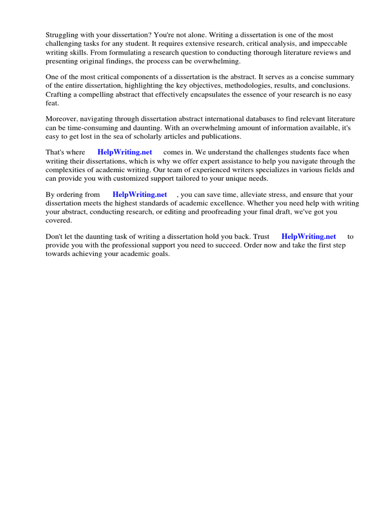 Dissertation Abstract International Databases | PDF | Thesis | Abstract ...