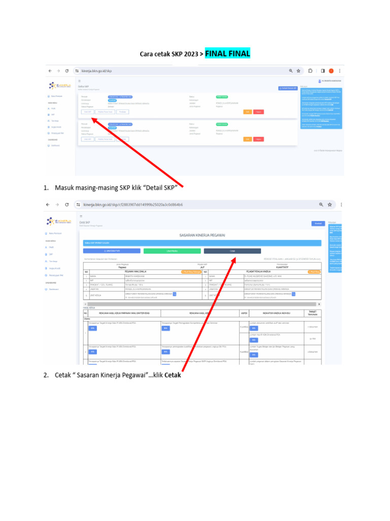Cara Cetak SKP 2023 - Final | PDF