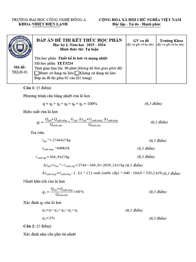 Dap An Thiet Ke LHMN Moi 2023 | PDF