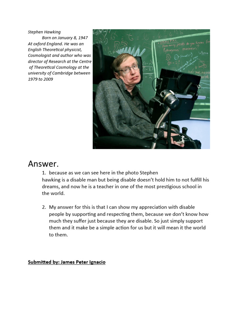 Stephen Hawking: Life and Legacy | PDF