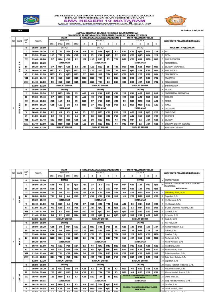 Jadwal KBM Ramadhan 2024 | PDF