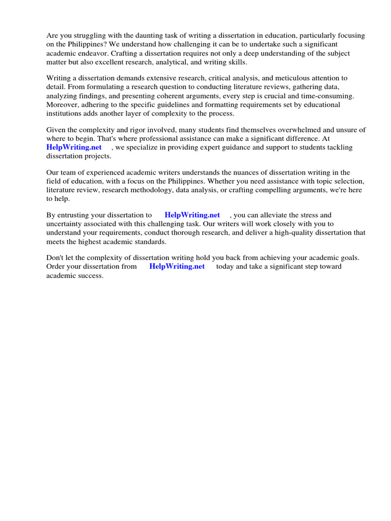 Sample Dissertation in Education in The Philippines | PDF | Thesis