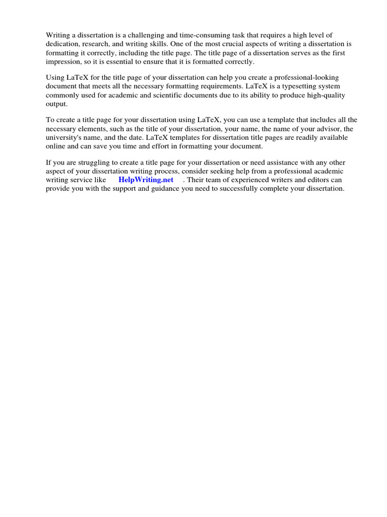 Latex Titelblatt Dissertation Vorlage | PDF | Thesis | Doctor Of Philosophy