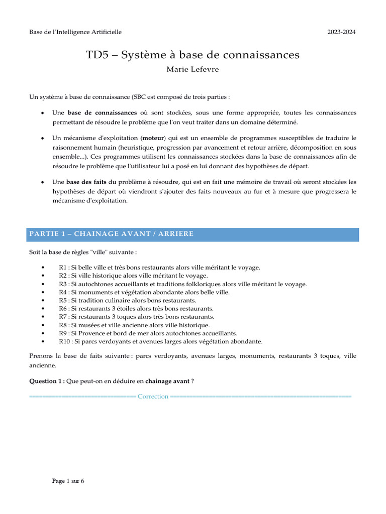 BIA2023 TD5 SBC Correction | PDF