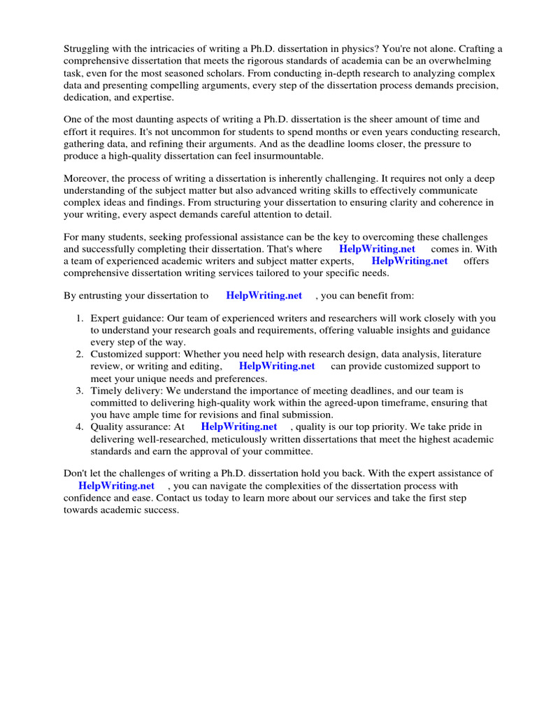 PHD Dissertation Physics | PDF | Thesis | Doctor Of Philosophy