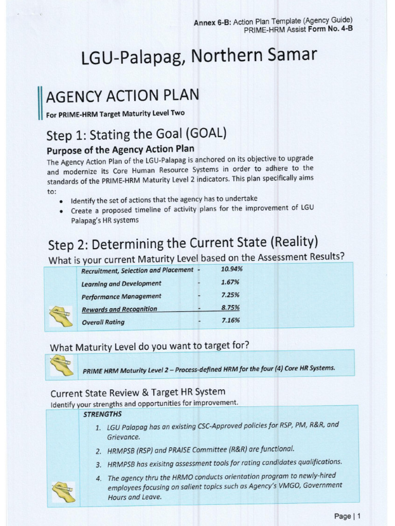PALAPAG N SAMAR - Agency Action Plan | PDF