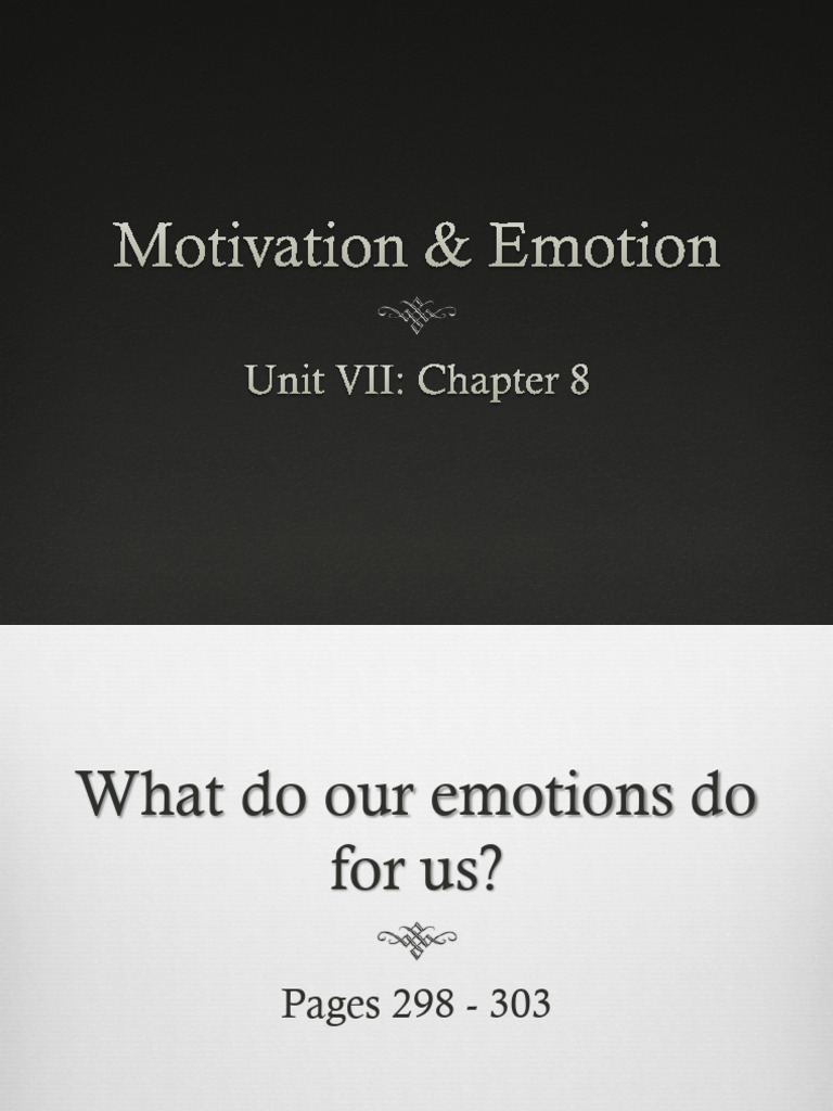 AP Motivation & Emotion | PDF | Emotions | Motivation