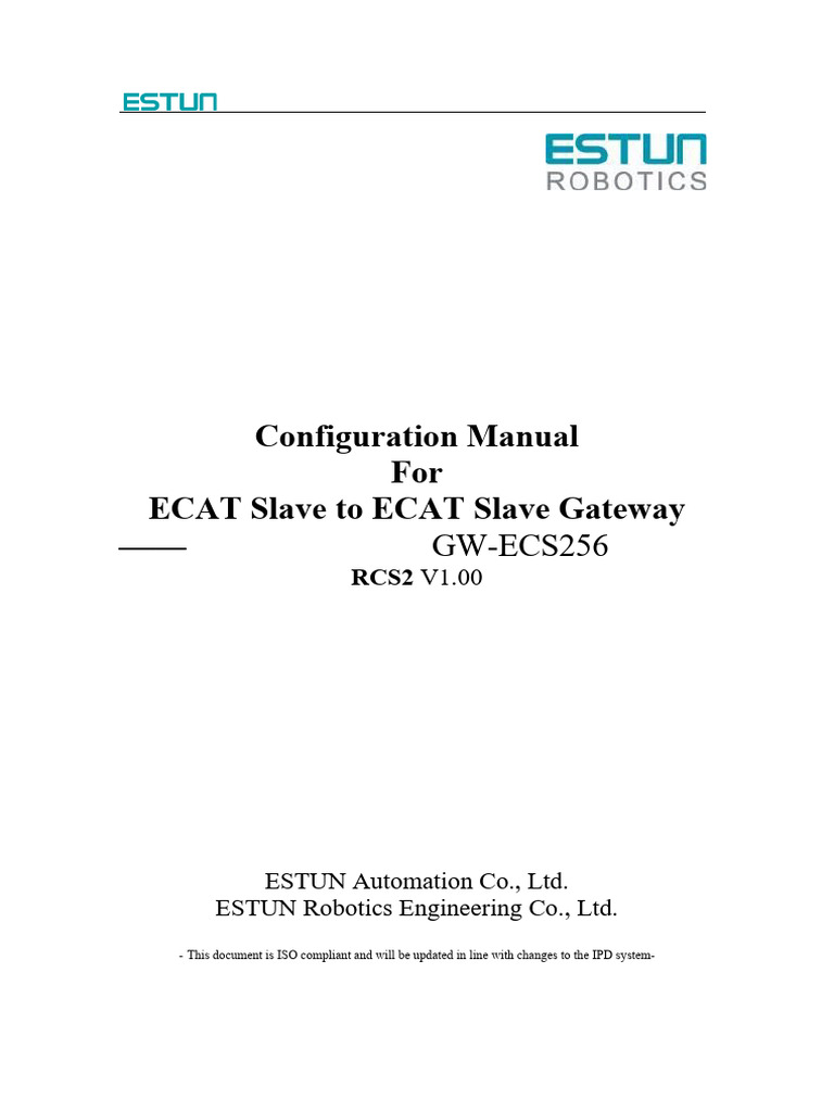 Estun 1 | PDF | Ethernet | Computer Standards