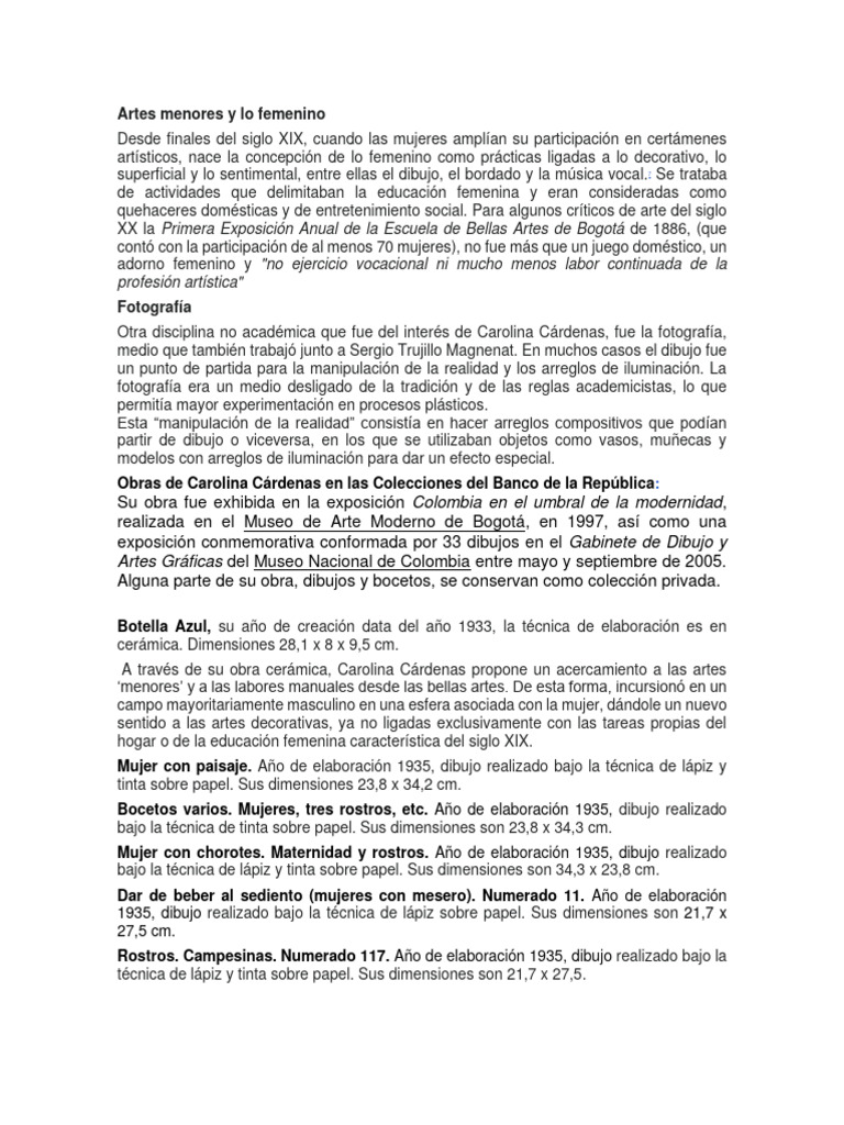 Artes Menores y Lo Femenino | PDF | Museo | Las artes