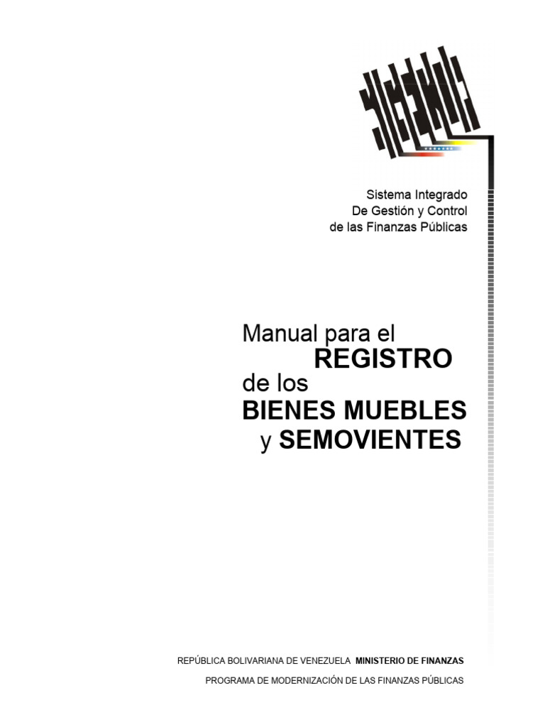 Manual de Bienes Muebles y Semovientes (CODIGOS de BIENES) | PDF