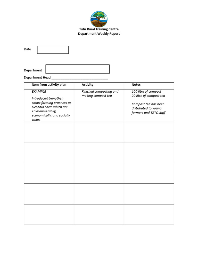 Weekly Report Template v2 | PDF