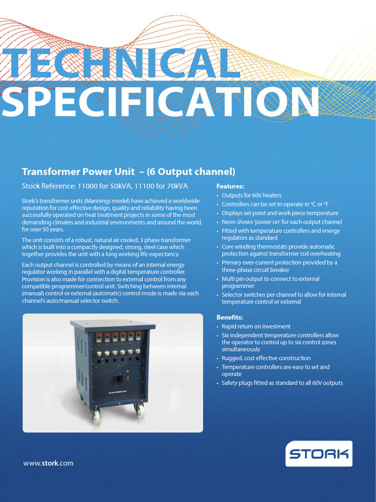 MANNINGS TRANSFORMER Tech Spec | PDF | Transformer | Mains Electricity