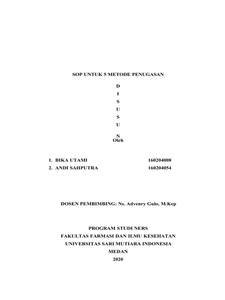 PDF 5 Sop Penugasan - Compress | PDF