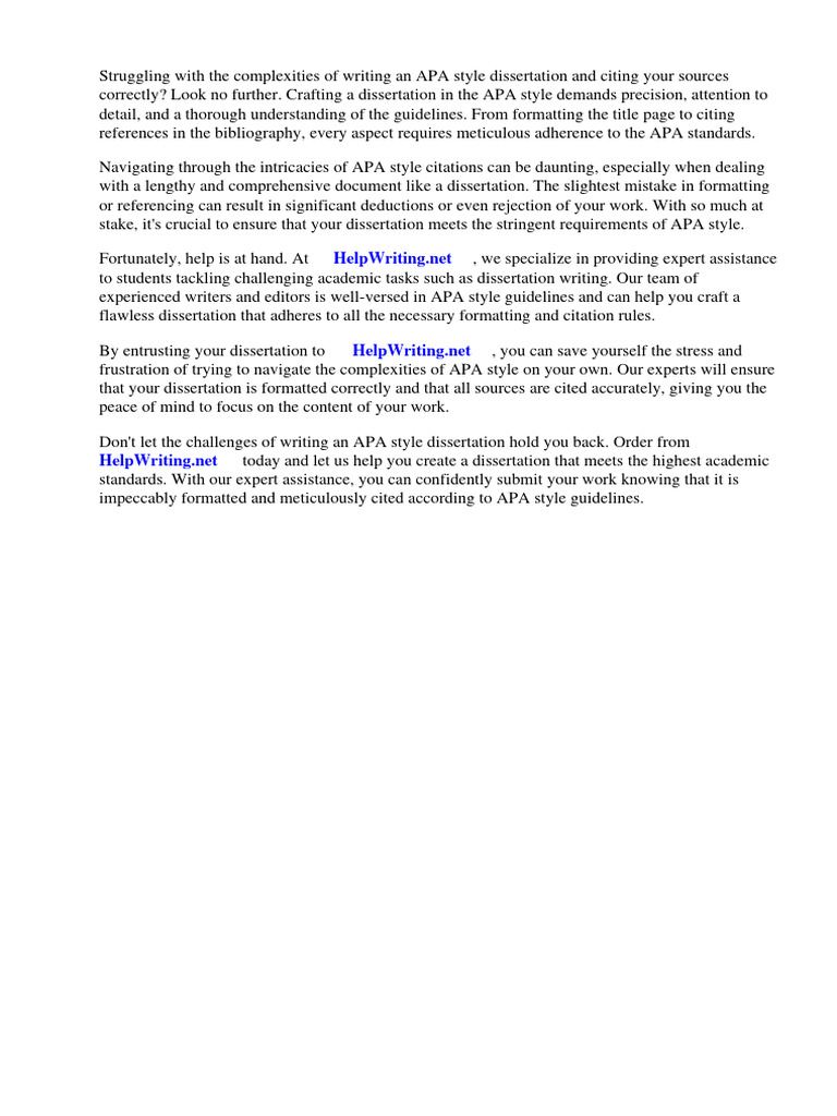 Apa Style Dissertation Zitieren Pdf Thesis Citation