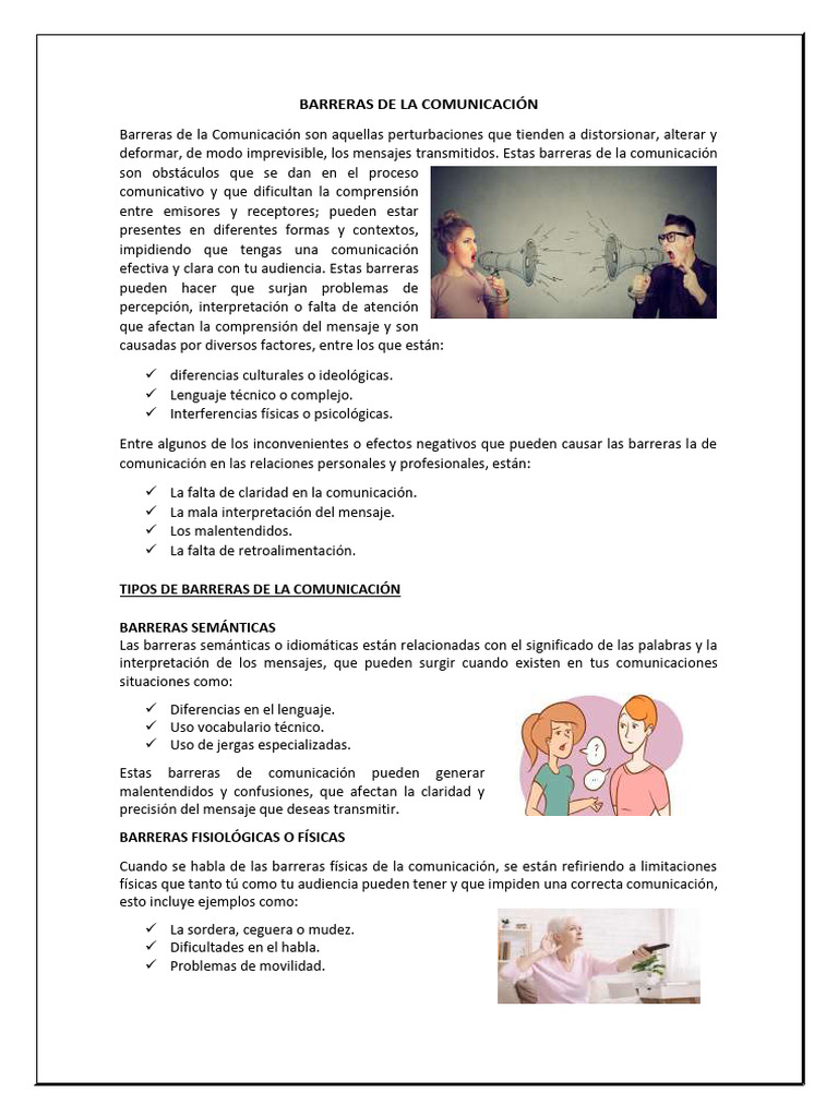 BARRERAS DE LA COMUNICACIÓN01 | PDF | Comunicación | Empatía