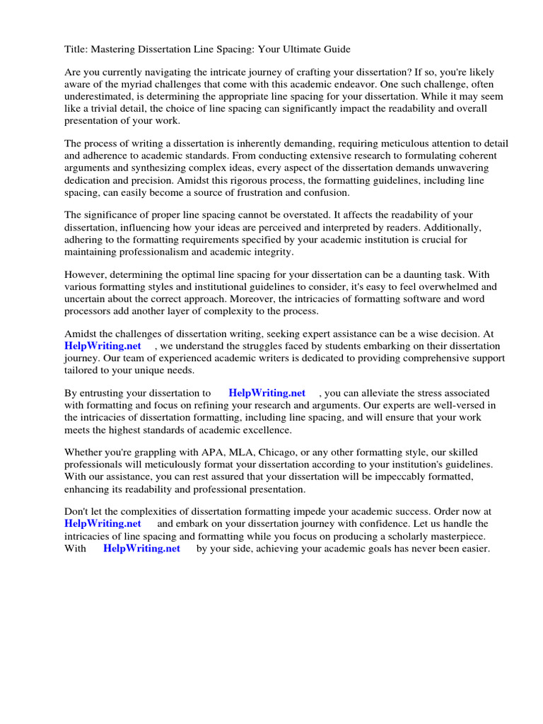 Dissertation Line Spacing | Download Free PDF | Thesis | Citation Dissertation Line Spacing | Download Free PDF | Thesis | Citation