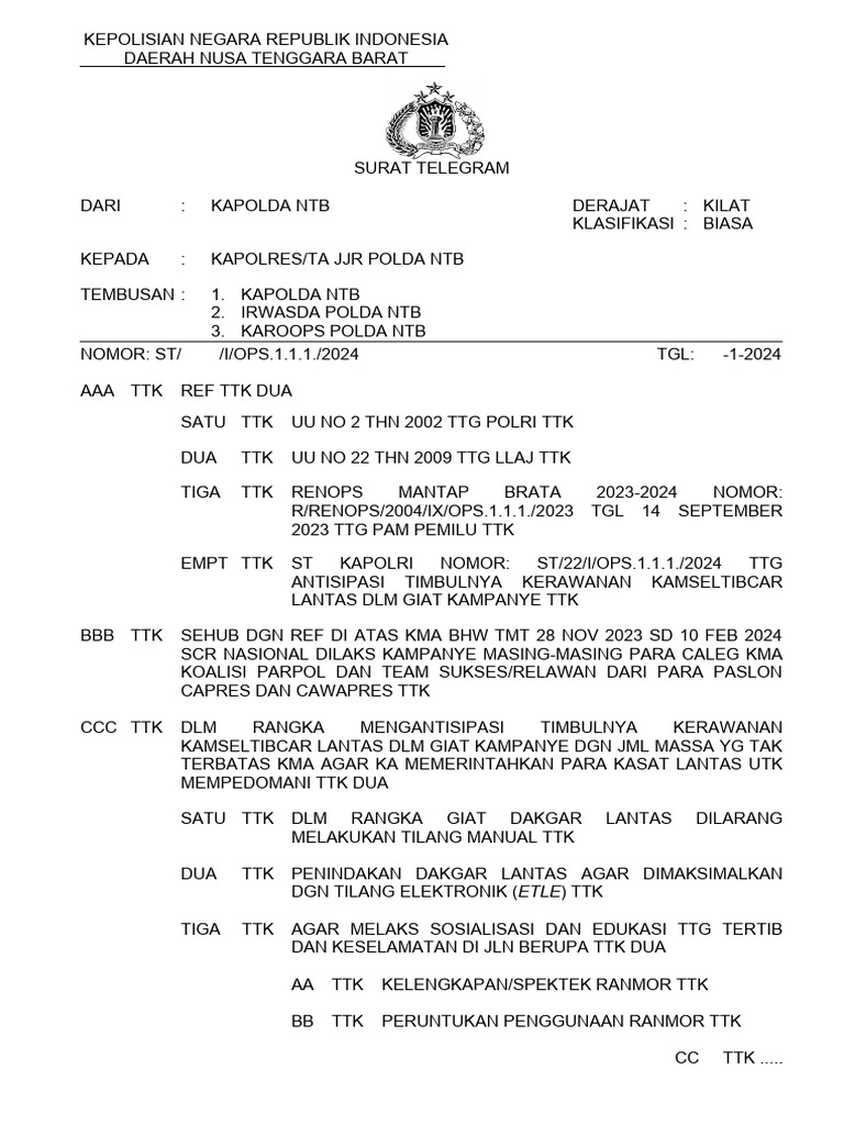 ST Pelarangan Tilang Manual | PDF