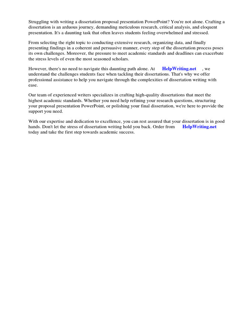 Example Dissertation Proposal Presentation | PDF | Thesis | Essays