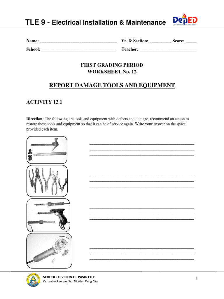 Tle Eim 9-Q1-DW12-1 | PDF