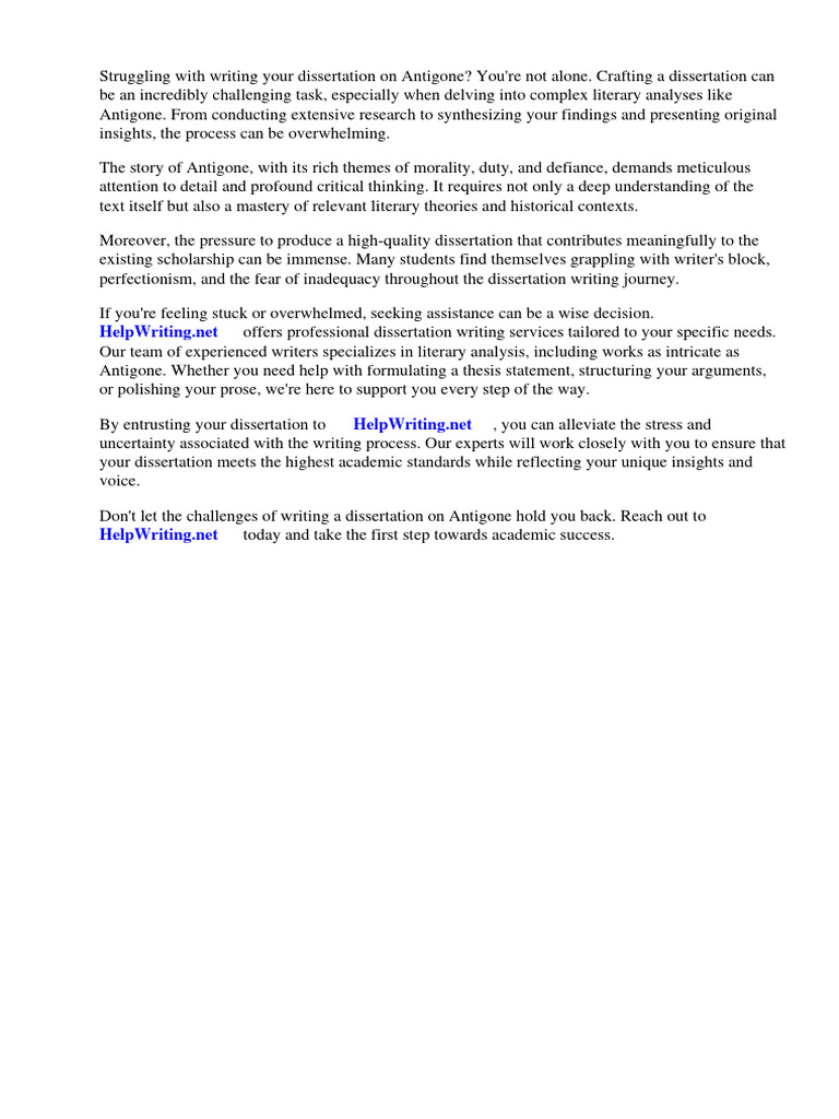 Dissertation Sur Antigone | PDF | Theban Mythology | Boeotian Mythology