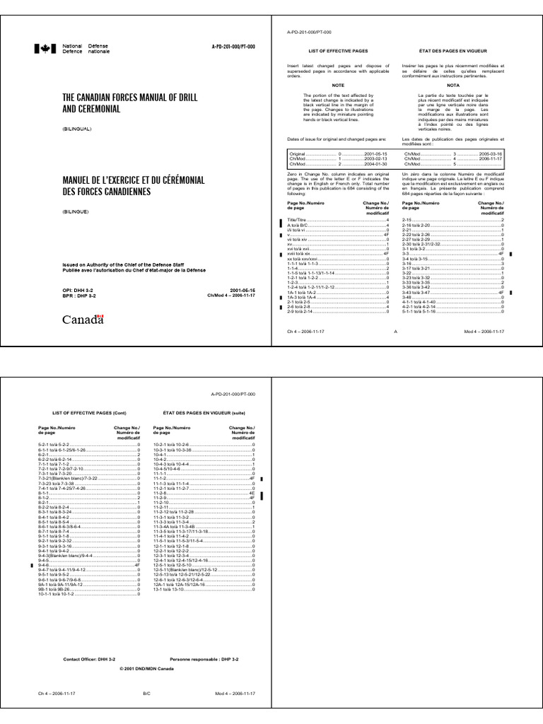 CFP 201 - Manual of Drill and Ceremonial (Mod 2012) | PDF